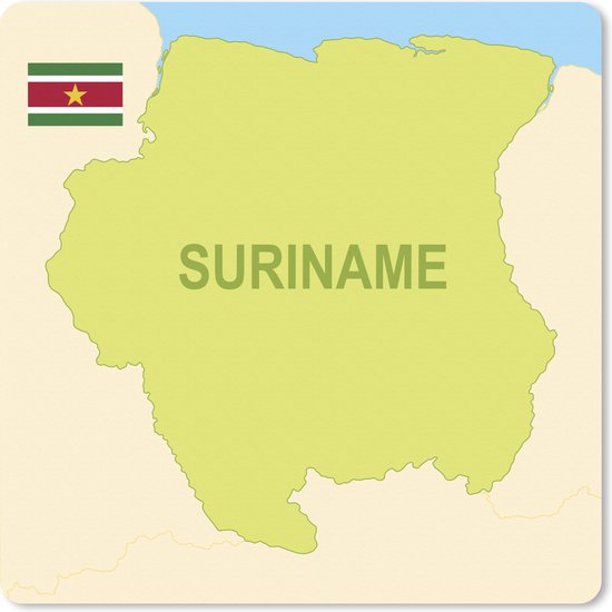 Muismat XXL - Bureau onderlegger - Bureau mat - De kaart van Suriname ...
