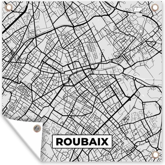 Tuinposters Plattegrond - Roubaix - Stadskaart - Kaart - Frankrijk ...