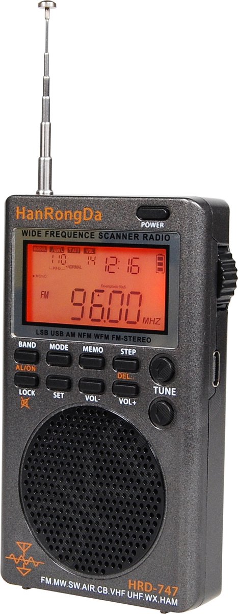 HanRongDa® HRD-747 radio - Wereldontvanger - FM / MW / SW / SSB / LSB ...