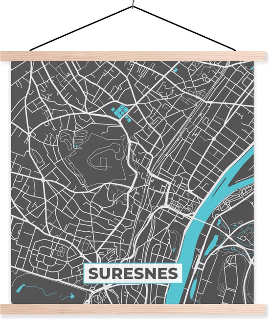 Schoolplaat - Suresnes - Frankrijk - Plattegrond - Stadskaart - Kaart ...