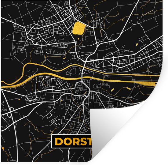 Muurstickers - Sticker Folie - Dorsten - Kaart - Stadskaart - Duitsland ...