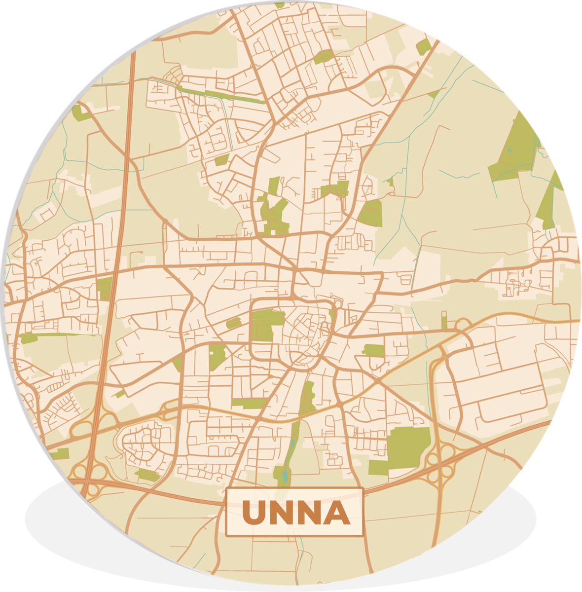 Wall Circle - Wall Circle Indoor - Unna - Vintage - Map - City Map ...