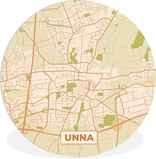 Wall Circle - Wall Circle Indoor - Unna - Vintage - Map - City Map ...