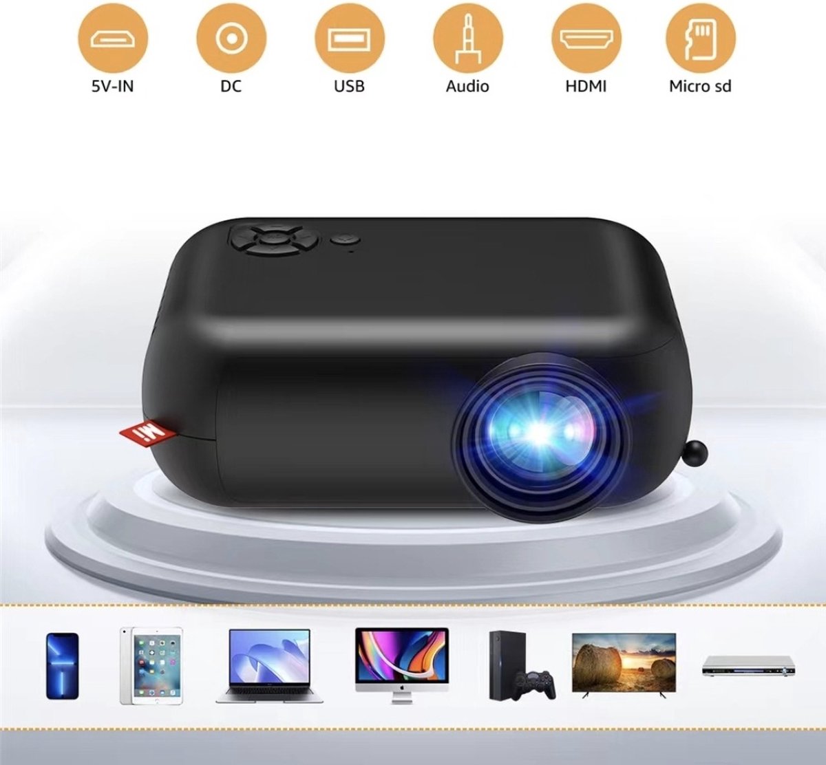 Upgrade 2022 | Mini Beamer A10 - Mini Projector - Pocket Beamer LCD ...