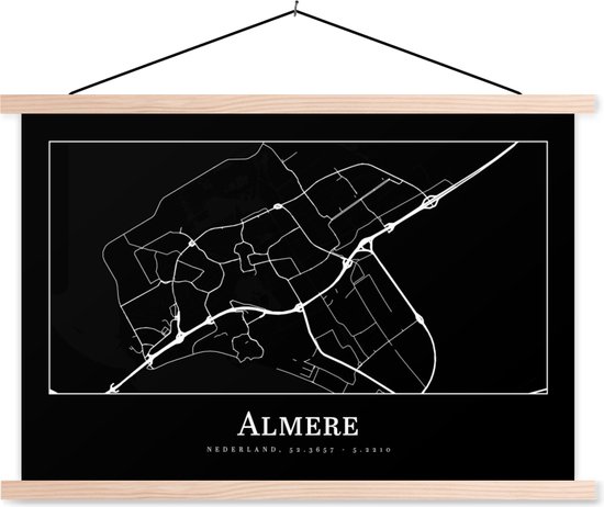 Posterhanger incl. Poster - Schoolplaat - Stadskaart - Almere - Kaart ...