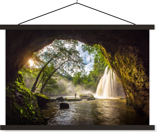 Affiche scolaire - Grotte cascade transparente - Arbres - Affiches de ...