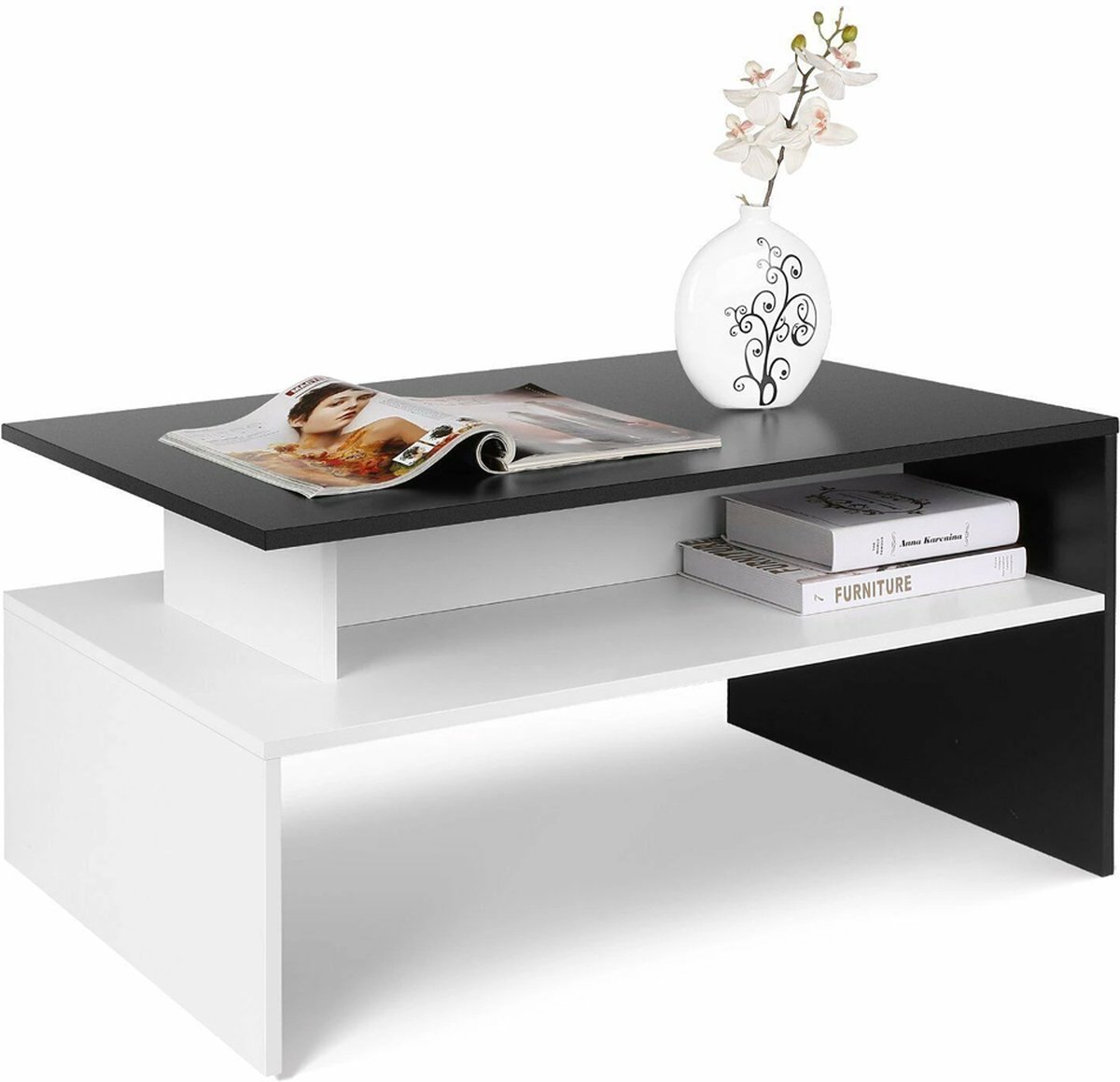Moderne Salontafel - Salontafel met 2 etages - Centertafel - Salontafel ...