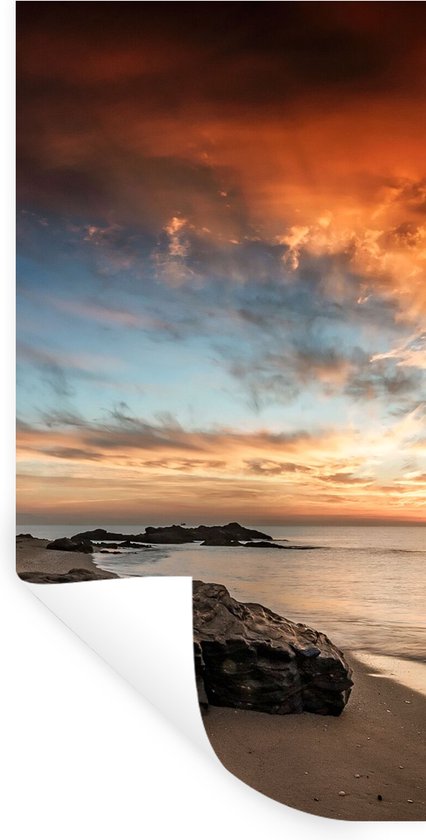 Muurstickers - Strand - Stenen - Avond - Lucht - Natuur - 20x40 cm ...