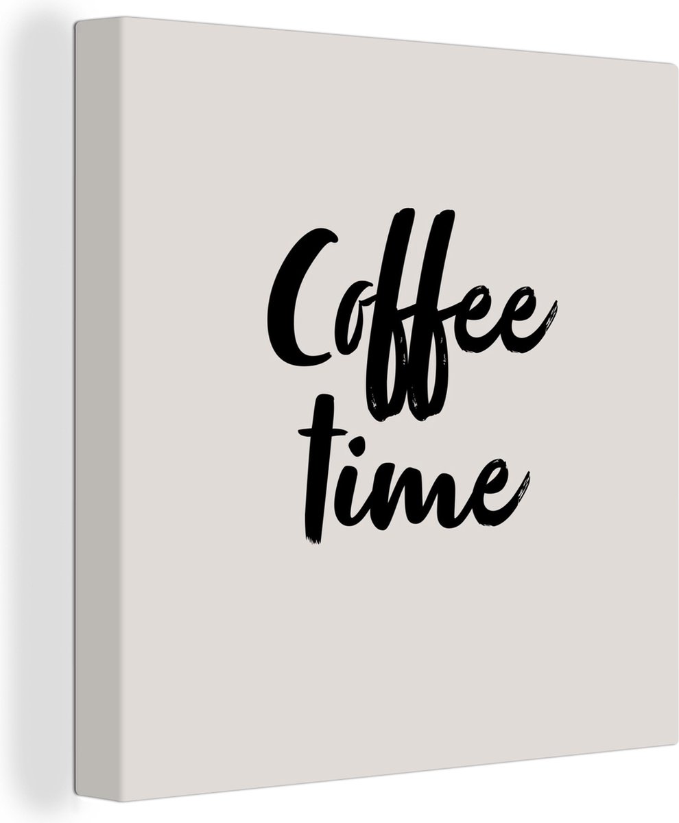 Tableau Peinture Citations - Proverbes - Café - Coffee time - 20x20 cm ...