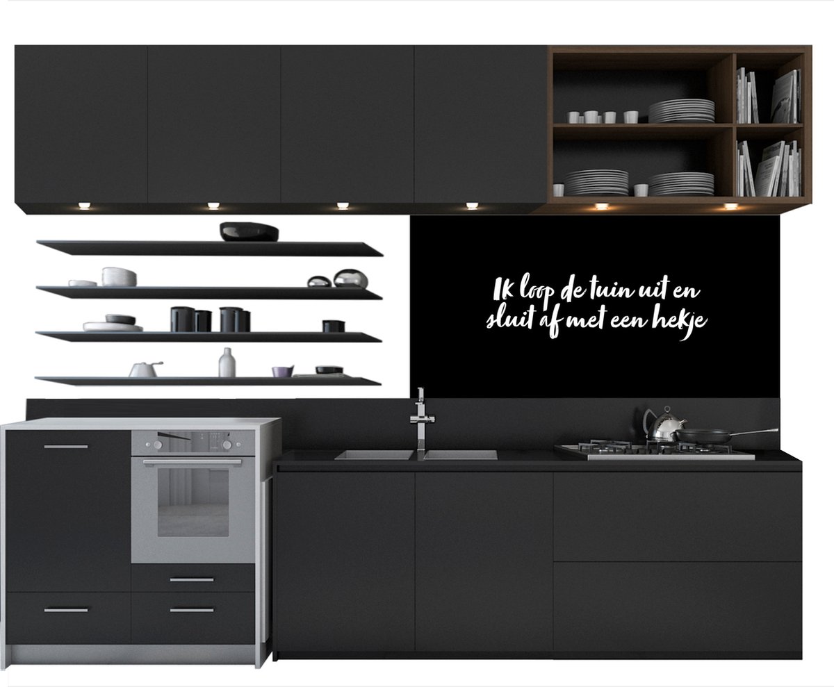 Keuken achterwand behang - Waterafstotend - Ik loop de tuin uit en ...