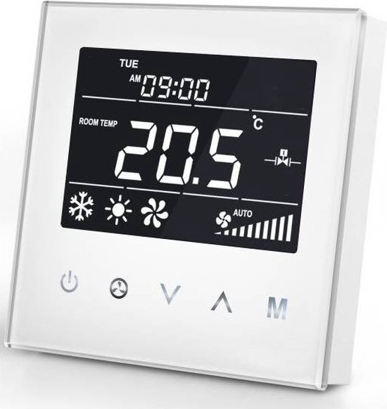 MCO Home Fan Coil Thermostaat Verwarmen En Koelen Z-Wave Wit | bol