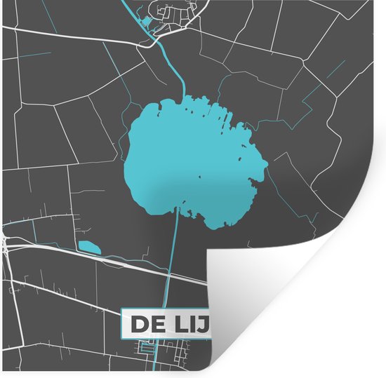 Muurstickers - Sticker Folie - Stadskaart - Water - Nederland - De ...