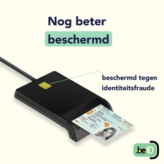 eID Kaartlezer Identiteitskaart - USB Card reader | bol