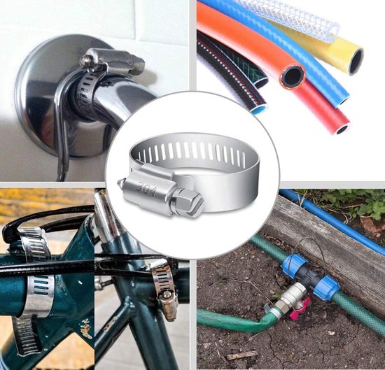 Slangklem assortiment RVS 6-38 mm buisklemmen 7 maten industriële ...