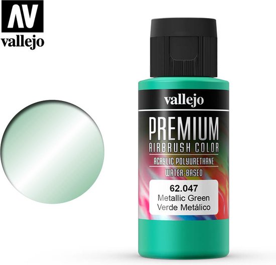 Premium Color Metallic Green - 60ml - Vallejo - VAL-62047 | bol.com