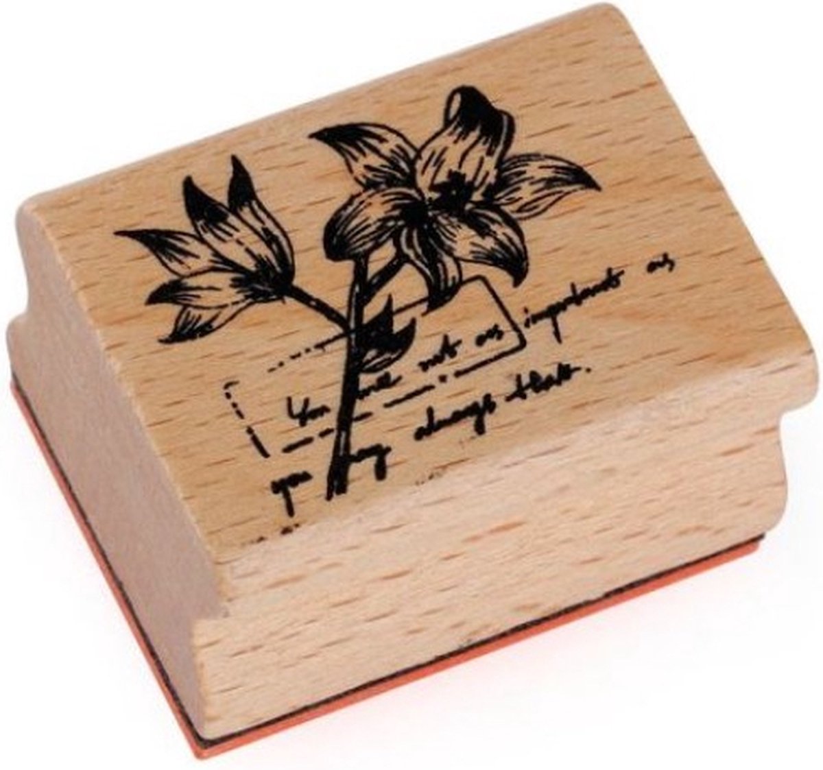 Stempeltje met Grote Bloemen- R01 - Houten Stempel Blad Met Bloem ...