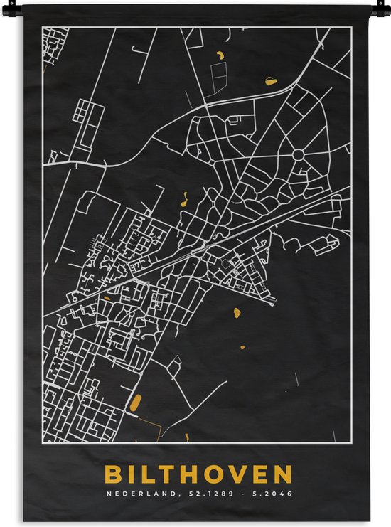 Wandkleed - Wanddoek - Bilthoven - Stadskaart - Plattegrond - Kaart ...