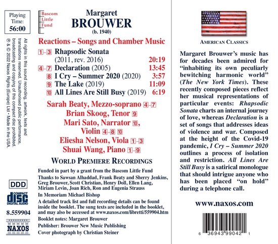 Sarah Beaty, Brian Skoog, Mari Sato - Reactions (CD), Sarah Beaty ...