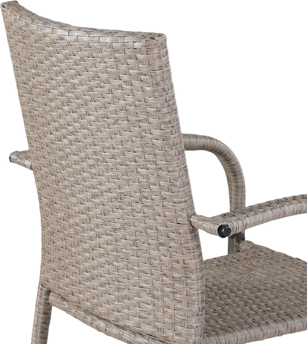 Casaria Polyrattan Tuinstoelen – 4 Stuks Stapelbaar – Beige | bol
