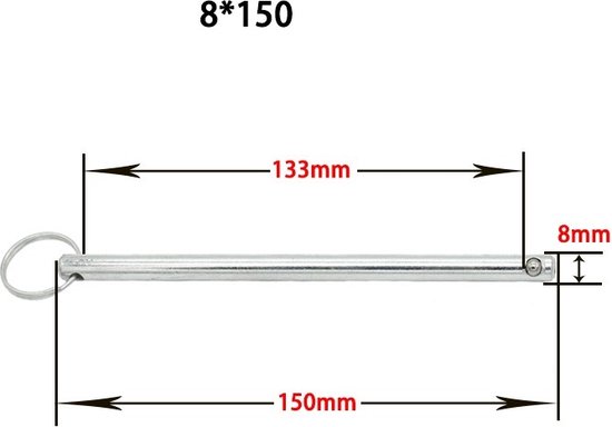 Zekeringspen Borgpen Staal Kogelkopborgpen Borgclip Kogelpen M8*150mm | bol