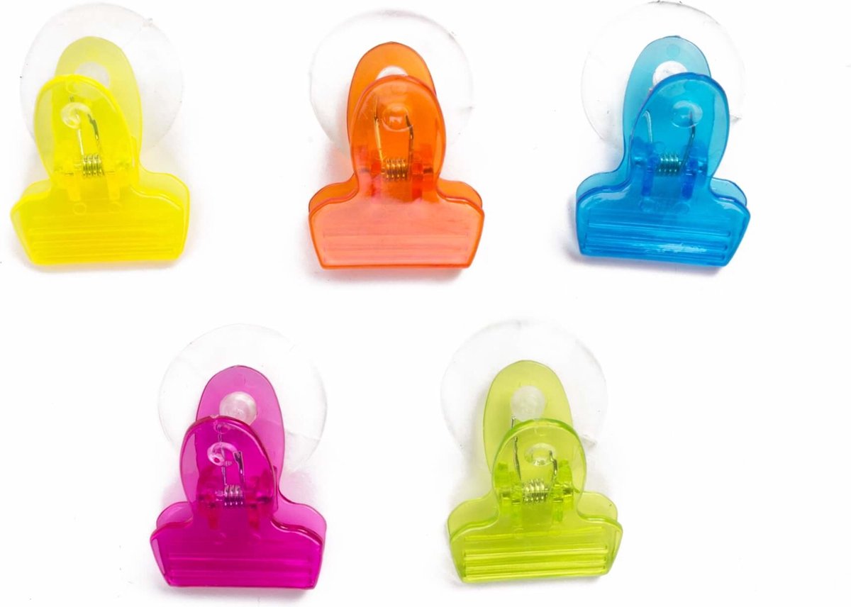 Benson Clip met Zuignap Kleur - 5 stuks | bol