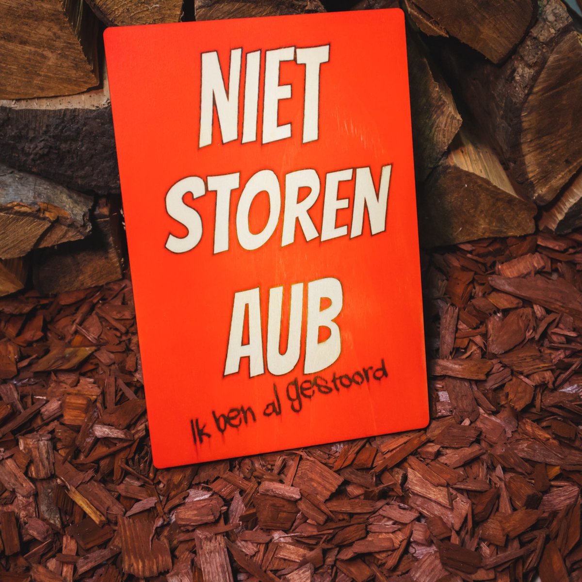Spreukbord - Niet Storen AUB - Hout - Vintage - Retro - Bord ...