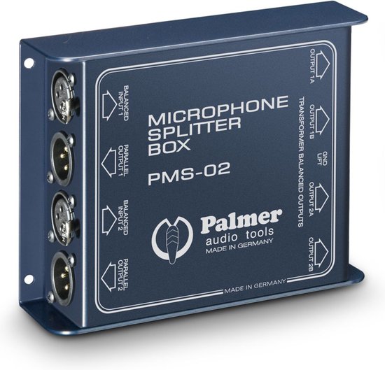 Palmer PMS 02 microfoon Split Box 2-kanaal - Signaalsplitter | bol