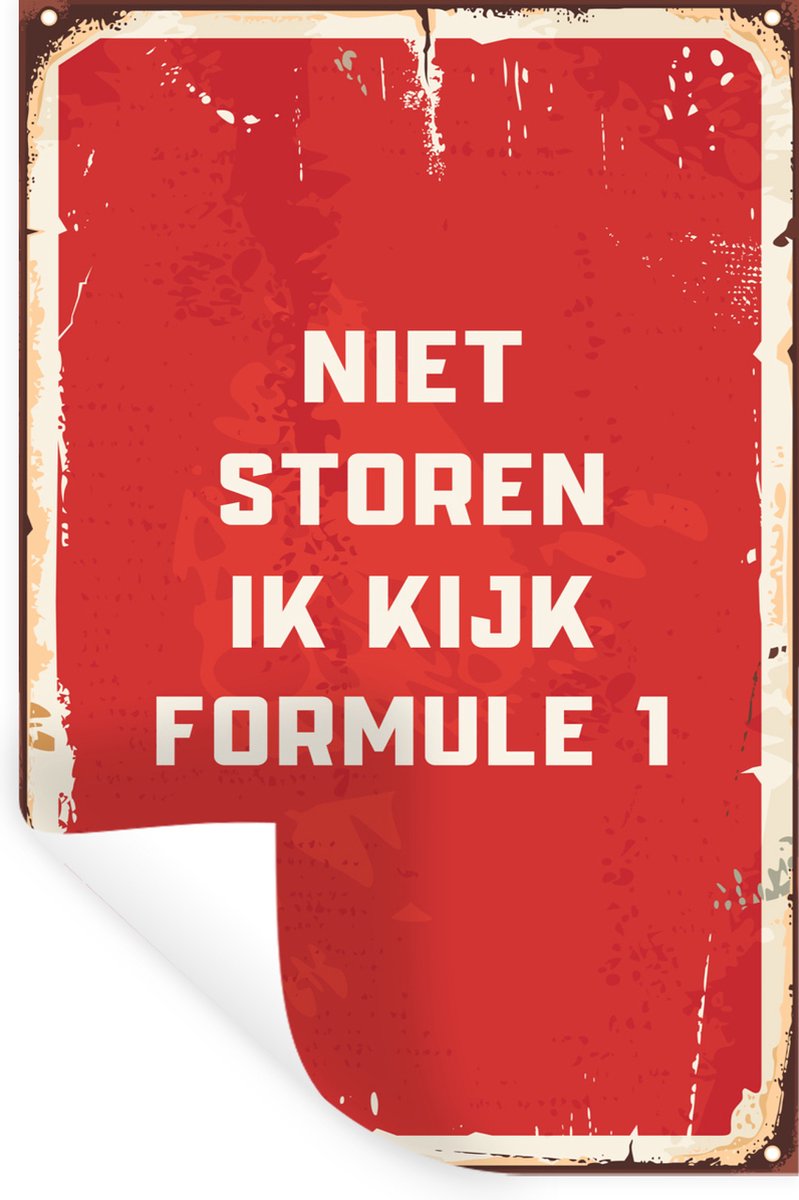 Muurstickers - Sticker Folie - Niet storen ik kijk Formule 1 - Spreuken ...