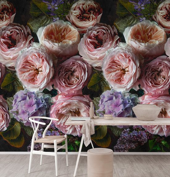 Bloemen Behang Rosewood - Rol / Roze | bol.com