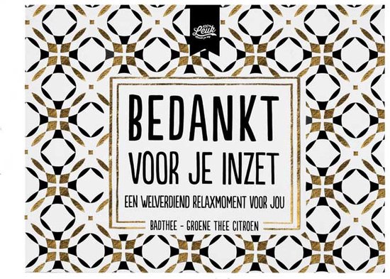 Badthee - Bedankt Voor Je Inzet | bol