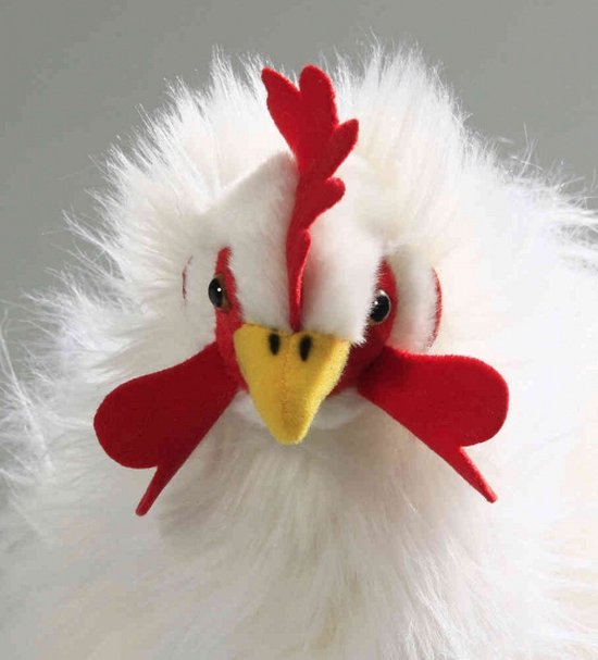 Pluche witte kippen knuffel 36 cm | bol