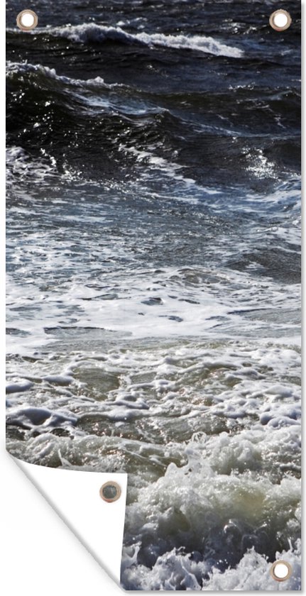 Schuttingposter Noordzee - Water - Golven - 100x200 cm - Tuindoek | bol.com