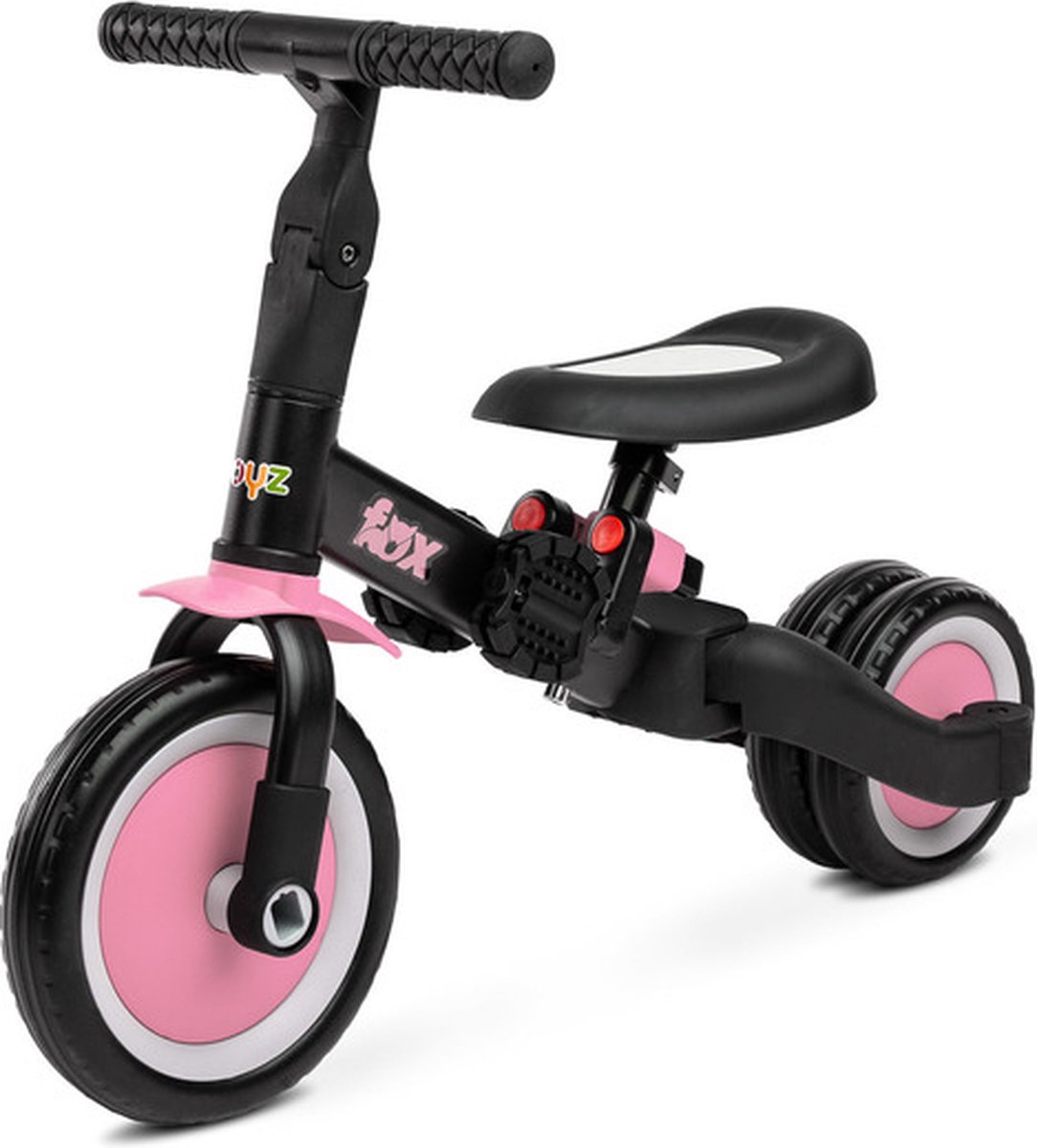 Baby Nora Toys FOX 3 in 1 - Loopfiets en Driewieler - Roze | bol.com