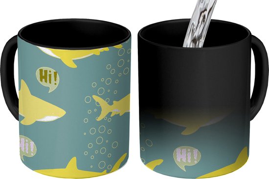 Mug Magique - Photo sur Mugs Chauffants - Mug à Café - Requin - Dessin ...