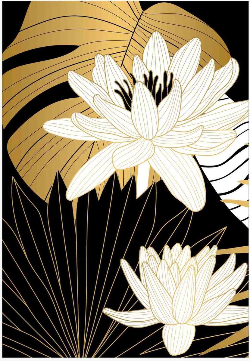Luxury cover design template. Lotus line arts hand draw gold lotus ...