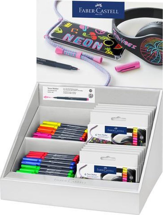 Faber-Castell markers - Neon - display 120 stuks - assorti kleuren - FC ...