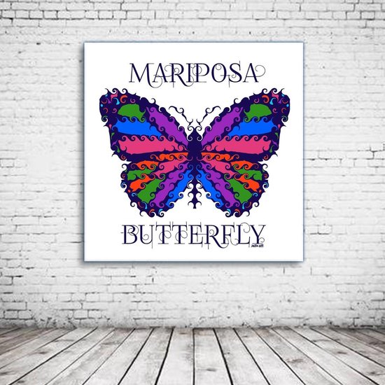 Mariposa Butterfly Art Poster - 90 x 90 cm Fotopapier Mat 180 gr ...