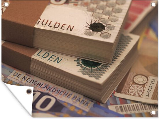 Tuin decoratie Een close-up van verschillende stapels gulden van ...