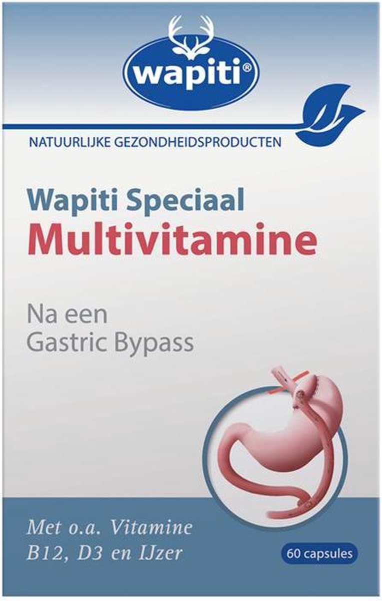 Wapiti Speciaal Multivitamine Na een Gastric Bypass 60 capsules | bol
