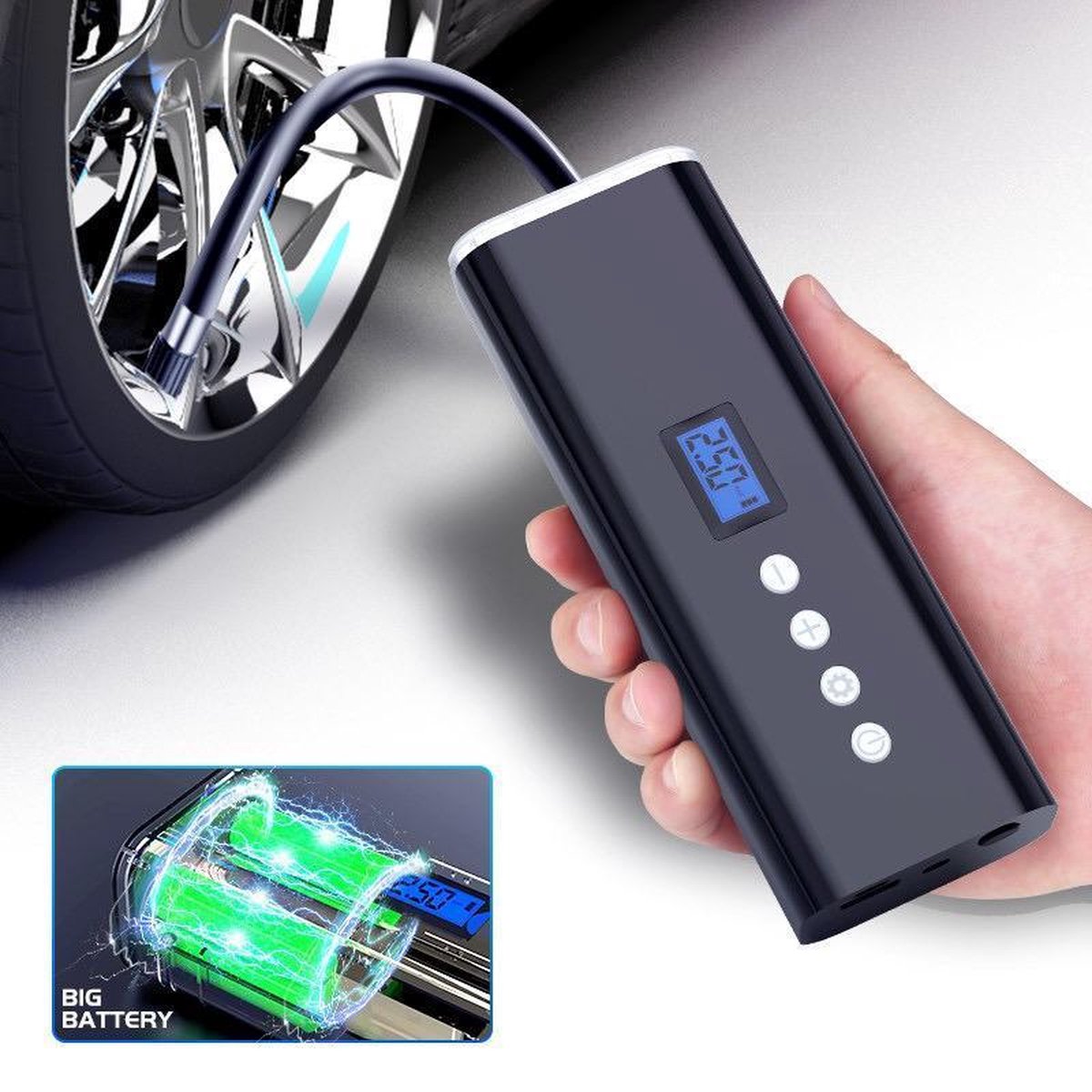 Luchtcompressor - Draagbare USB Luchtcompressor voor Auto – Fietspomp ...