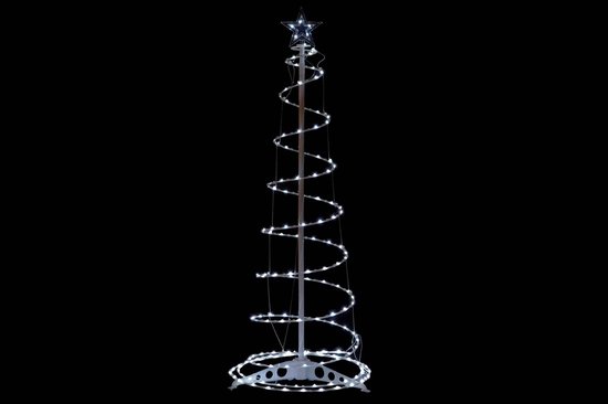 Verlichte figuren witte lichtboom/metalen boom/kerstboom met 200 led lichtjes 110 cm ... | bol.com