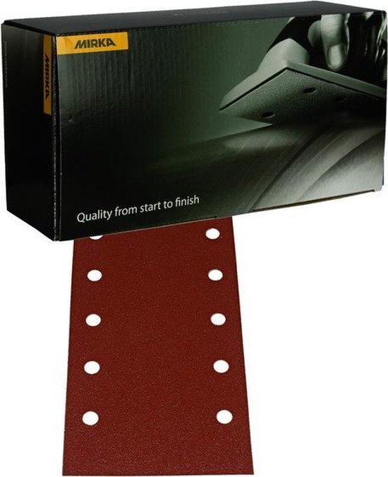 MIRKA Coarse Cut Schuurstroken 115x230mm met 10 gaten - P60 | bol.com
