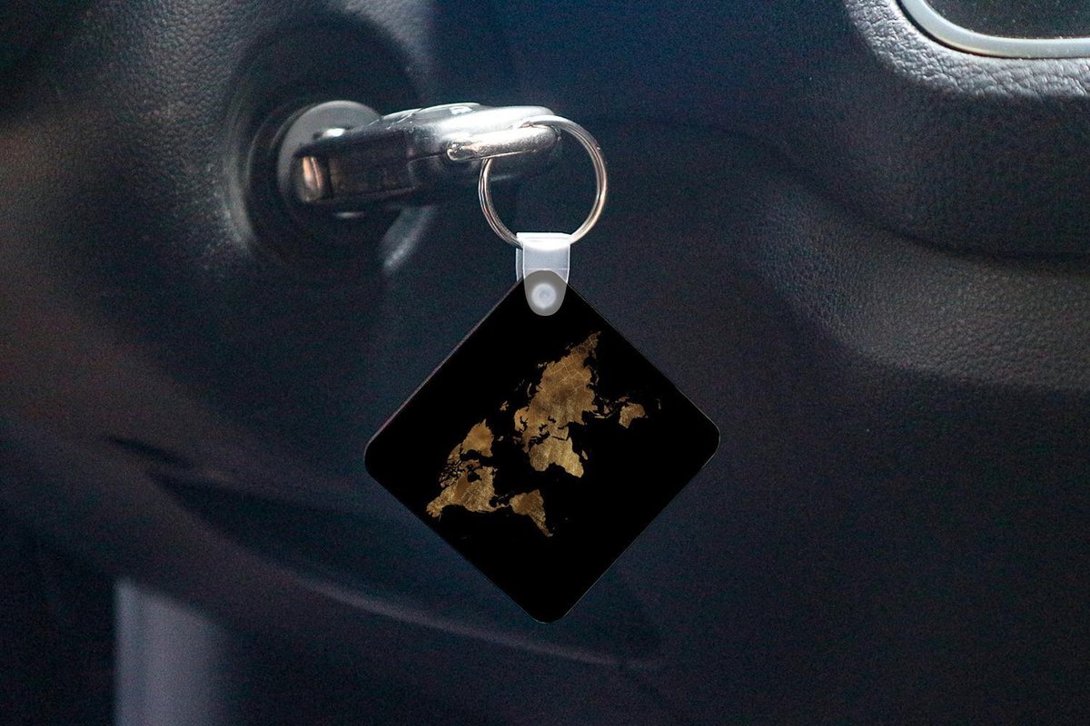 Sleutelhanger - Uitdeelcadeautjes - Wereldkaart - Bruin - Vintage ...