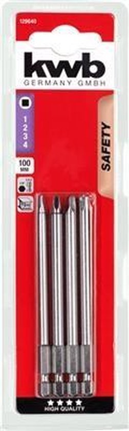 KWB 4 Bits 100mm Robertson Set | bol