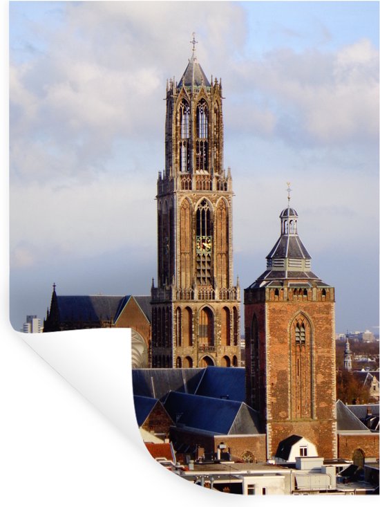 Muurstickers - Sticker Folie - Domtoren - Wolken - Utrecht - 120x160 cm ...
