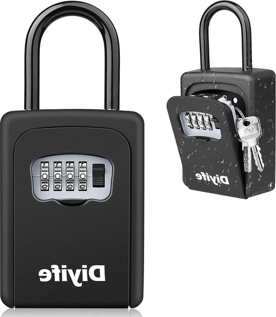 Weerbestendige Sleutelkluis met Haken - Buitenshuis Wandmontage - 4 ...