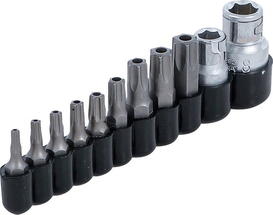 BGS Bitset Torx met boring - 11 delig - Chroom-vanadium-staal | bol