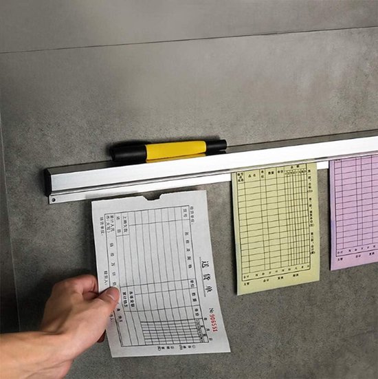 Aluminium Muur-Mountable Tab Order Grabber met 50cm Ticket Rail . | bol