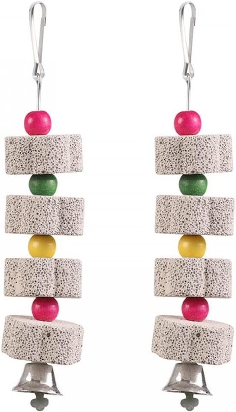 2 stuks Parrot Beak Cage Toy Calcium Stone Bird Chew Toy Bird Beak ...