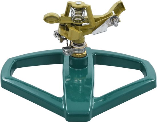 vidaXL Sproeier - Roterend - Metaal - Groen - 450 m² Rotatiesproeier ...